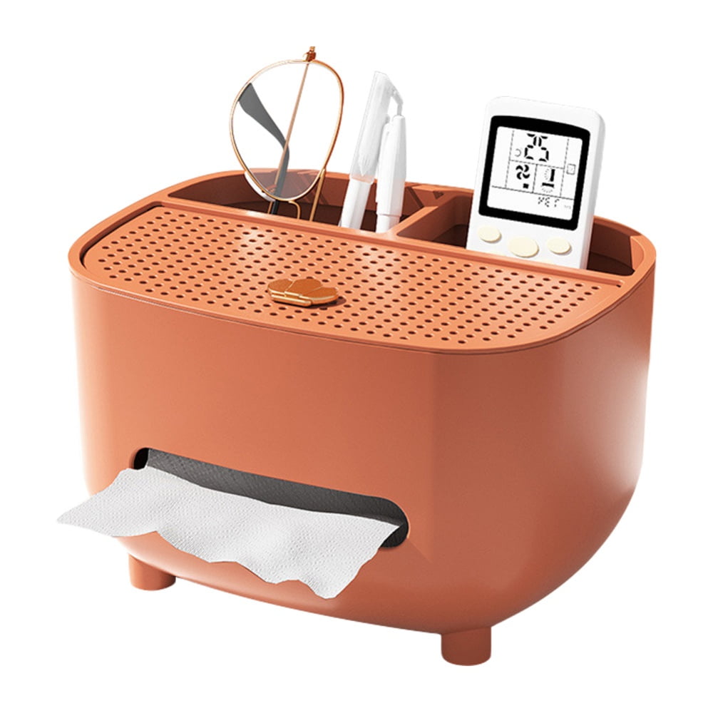 Tissue Box Cover Holder With Storage Glasses, Pen, Remote Control ...