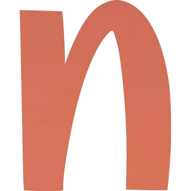 Acrylic Letter N Icebold, 6'' Tall Pastel Coral Acrylic Alphabet ...