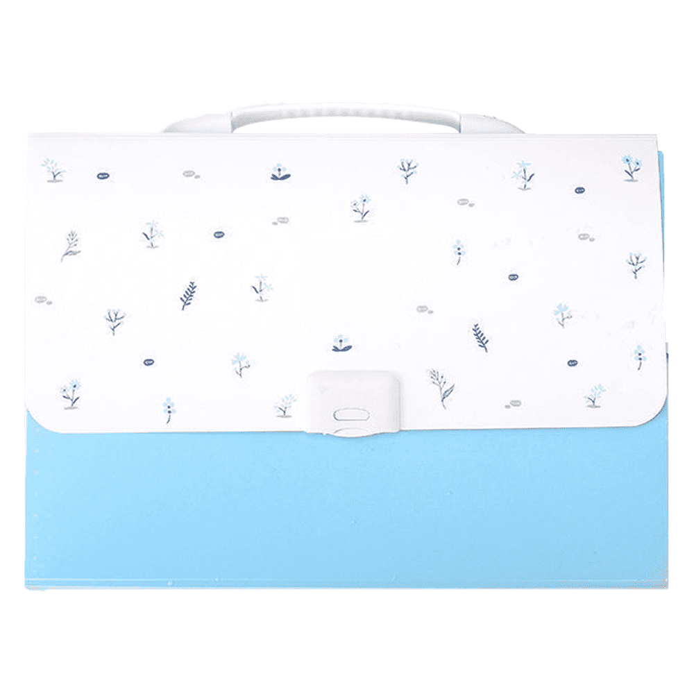 Pockets Expanding File Folder A4 File Organiser Plastic Accordion File Organizer With Handle