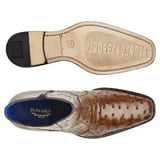 Belvedere Men's Genuine Ostrich Quill Chelsea Boot Roger Ant. Brandy ...