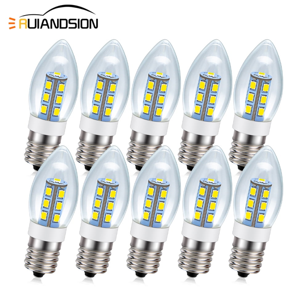 Ruiandsion 10 Pack C9 Replacement Small LED Bulb,2W, White Edison Bulb ...