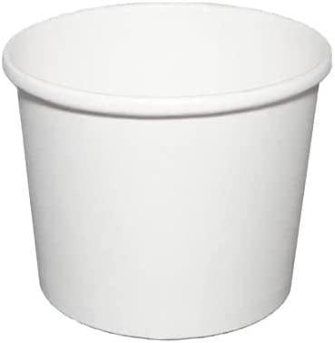 EcoQuality [100 Count] 12 oz Disposable White Paper Soup Containers ...