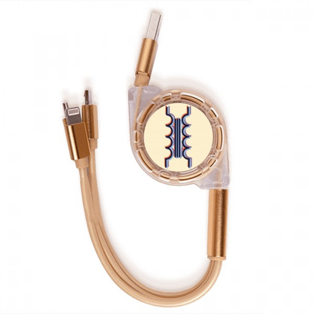 Animación eléctrica Cable de carga telescópico múltiples USB tres en uno | Bodega Aurrera en línea