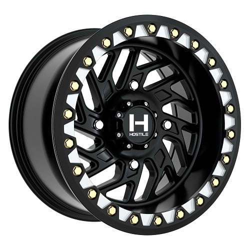 15x10 Hostile UTV H316 Jigsaw Asphalt (Satin Black) BEADLOCK Wheel ...
