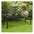 50 Inch Metal Garden Bench, Heavy Duty Patio Bench for Outdoor Use ...