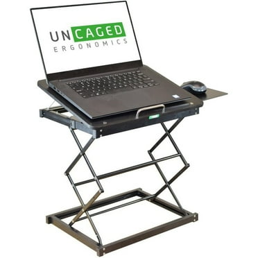 Rocelco 19" Portable Desk Riser, Height Adjustable Travel Standing Desk ...