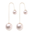 batmeuy Earrings U-Shaped Double Sided Faux Pearl Gold Plated Ear ...