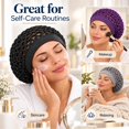 3 Piece Stretchy Wide-Edge Sleeping Cap Set, Breathable Braided Wig Cap ...