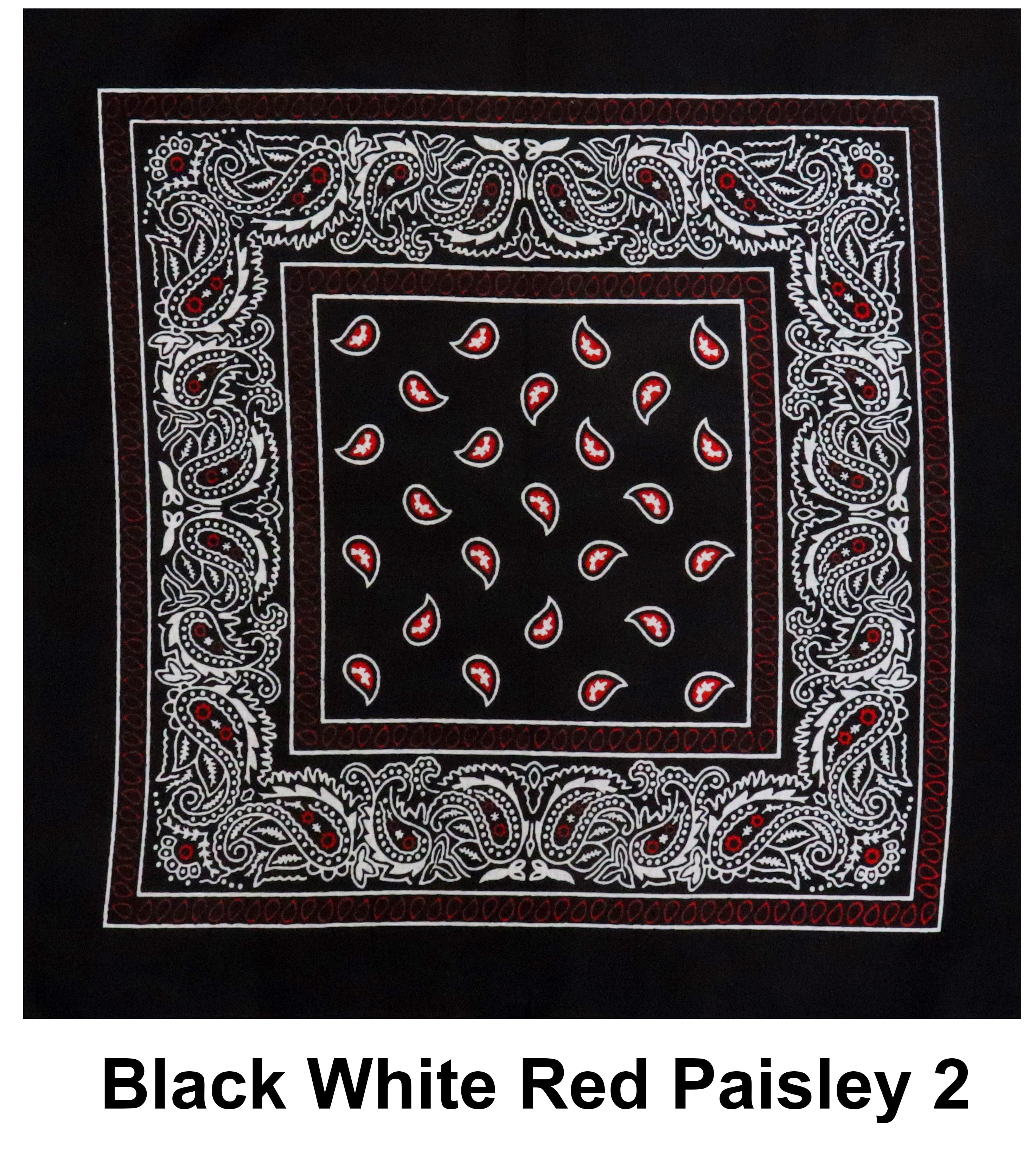 Red And Black Bandana Design