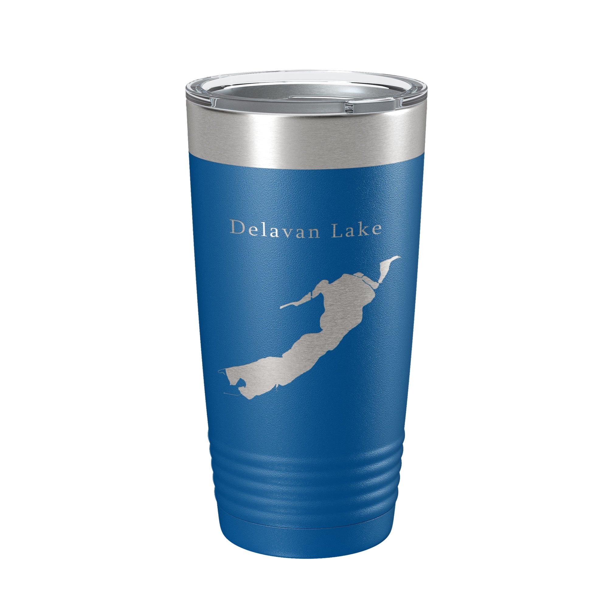 Delavan Lake Map Tumbler Travel Mug Insulated Laser Engraved Coffee Cup ...