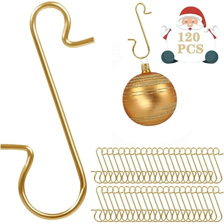 120 Pieces Christmas Hooks, Christmas Ball Ornament Small Ornament Tree ...