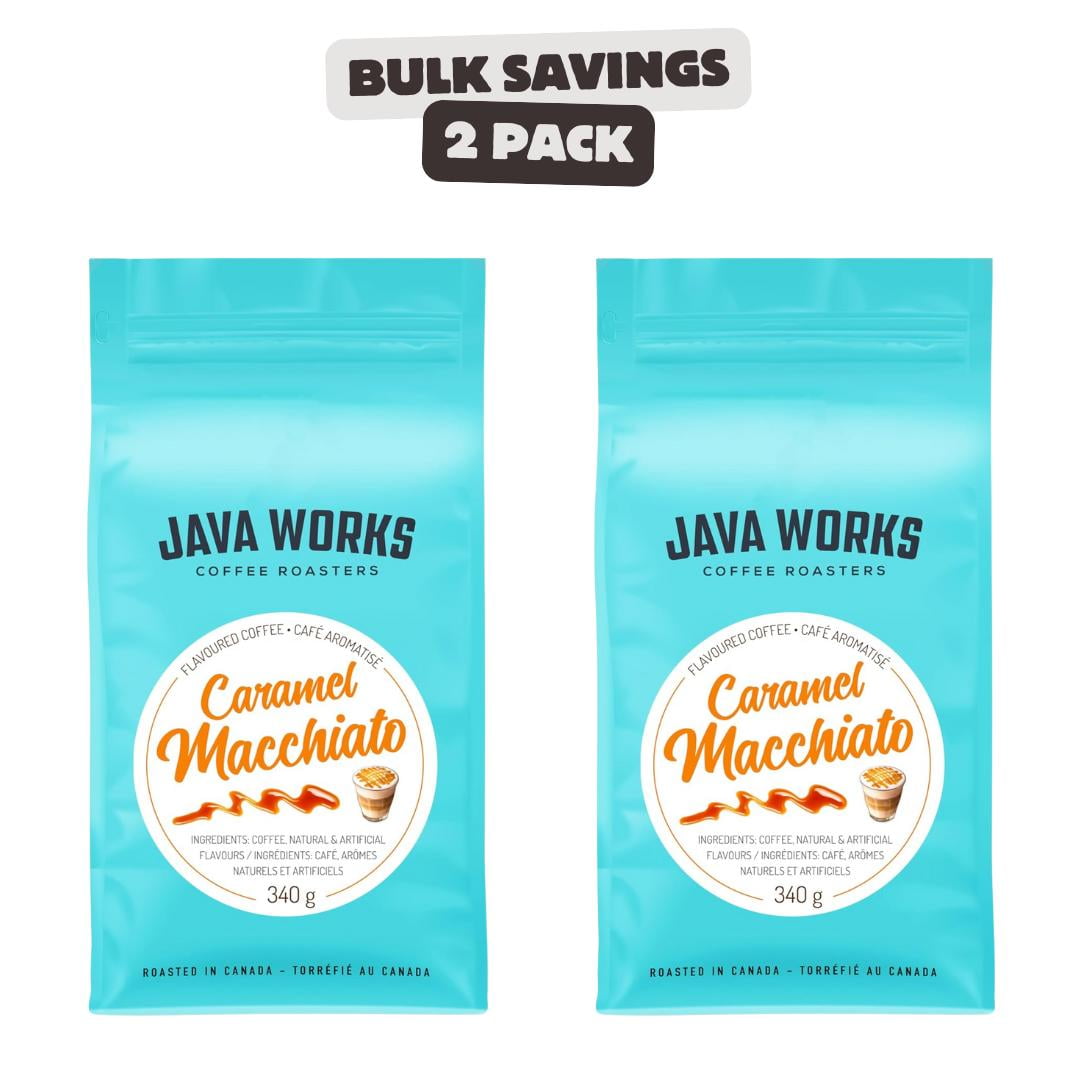 2 x Java Works Coffee - Caramel Macchiato Flavoured Coffee | 340 grams ...