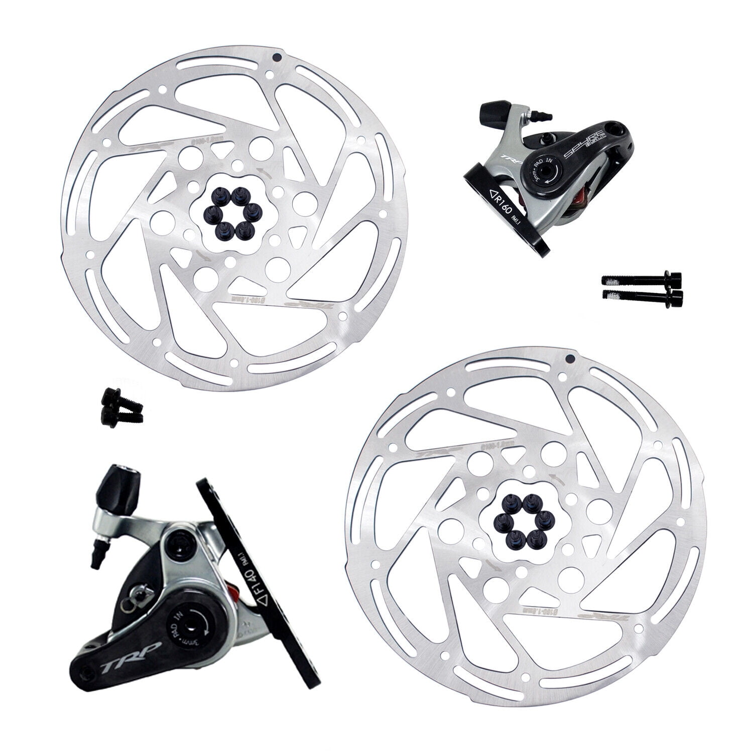 TRP SPYRE SLC Road Carbon Flat Mount Mechancial Disc Brake Set 160mm ...
