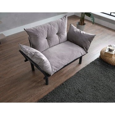 Lyra Contemporary Style Gray Futon Sofa - Walmart.com