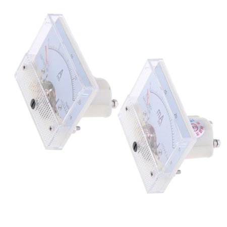 2 Packs Ampere Panel Meter Class 2.5 Accuracy Analog Ammeter Gauge, DC ...