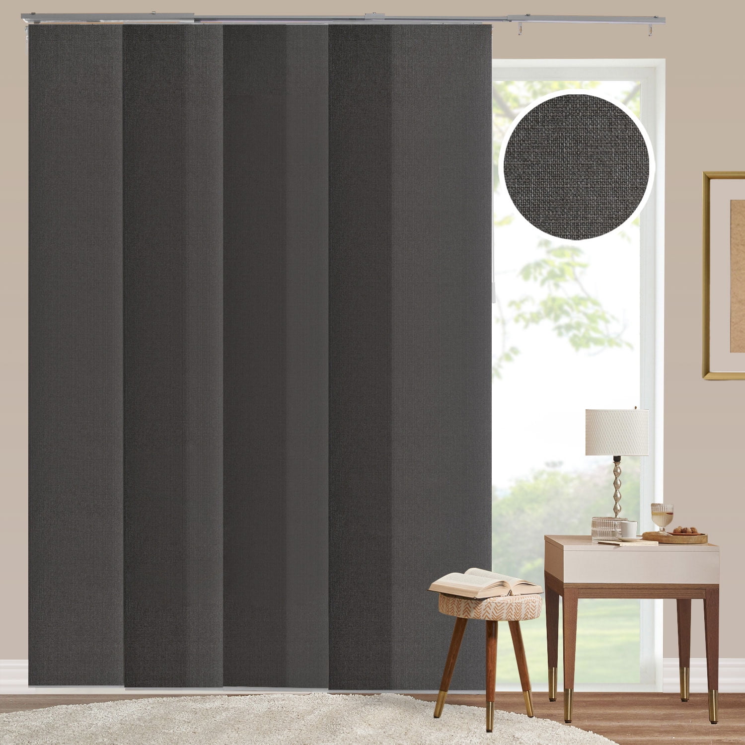 CHICOLOGY QUAD RAIL SLIDING PANEL Ballroom Grey (Light Filtering) W:46 ...