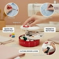 Rotating Magnetic Sewing Kit，21-piece mini basic tool set features a ...