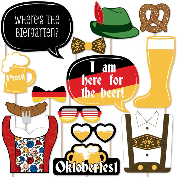 Big Dot of Happiness Oktoberfest - Beer Festival Photo Booth Props Kit ...