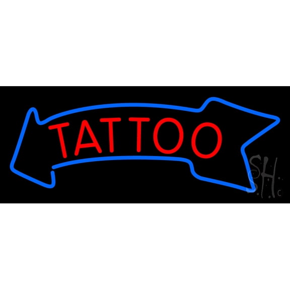 Red Psychic LED Neon Sign 13" Tall x 32" Wide - inches Black Square Cut ...