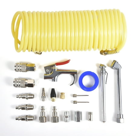 Air Compressor Hose Tool Kit with 20 Piece Air Tool and Air Compressor ...