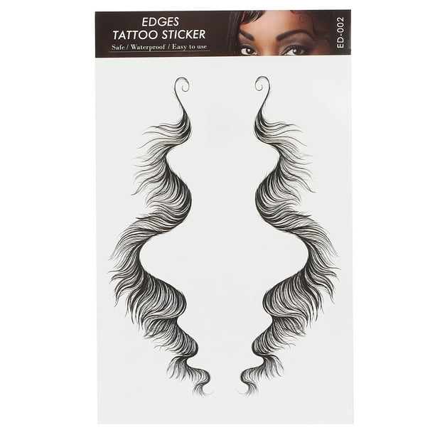 Edge Hair Sticker,Women Edges Hairstyles Tattoo Hailine Tattoo Sticker ...