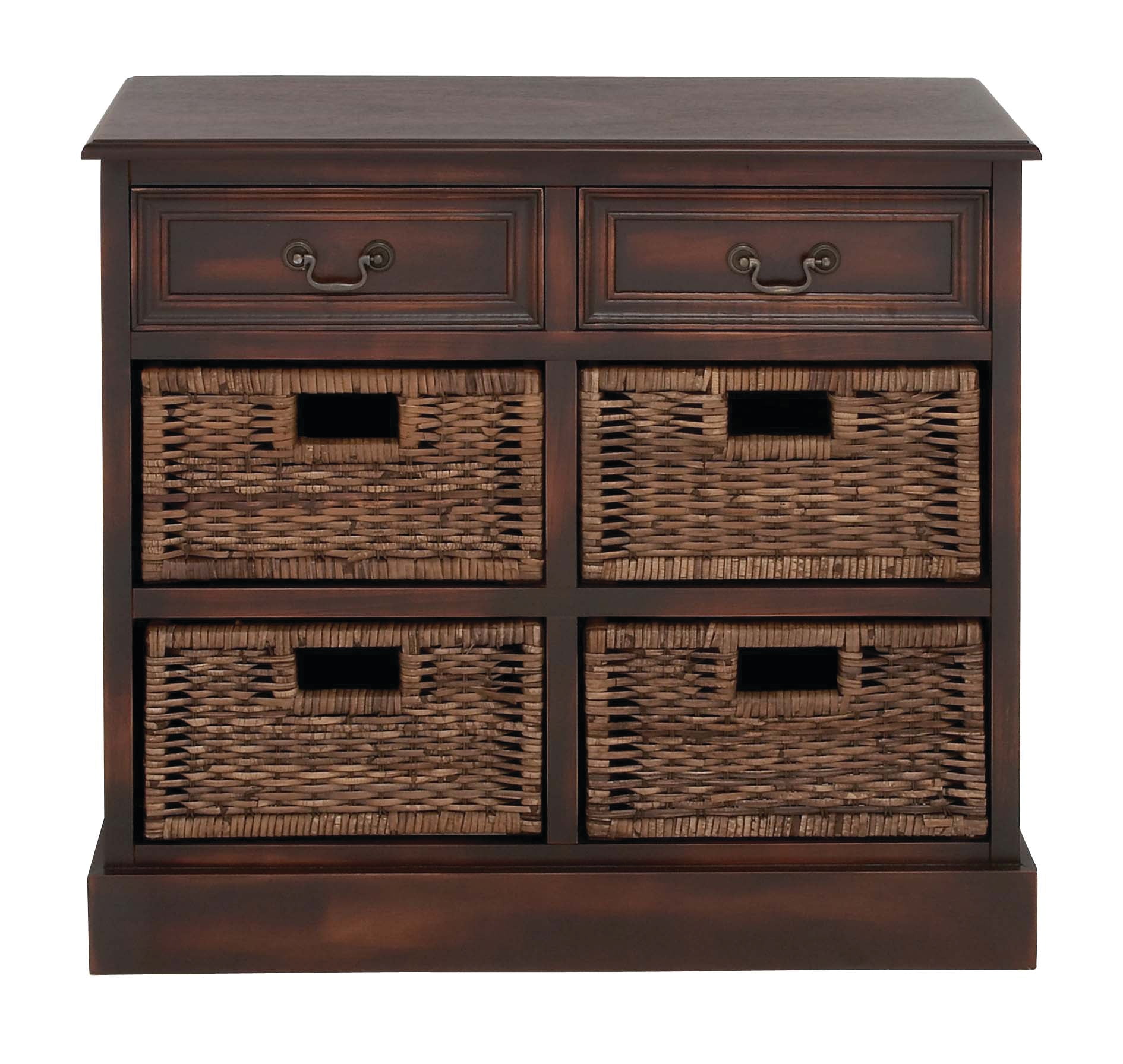 DecMode 30" x 28" Dark Brown Wood Traditional Storage Unit - Walmart.com