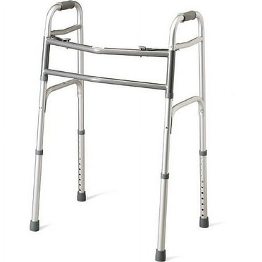Equate Folding Walker with 5" Wheels, Black, 350 lb Limit HSA/FSA ...