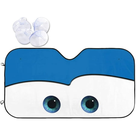 Blue Cartoon Eyes Car Sun Shade for Windshield, Sun Shade Accessories ...