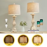 Oneach Nightstand Touch Table Lamp Set - 3 Way Dimmable with USB Port ...