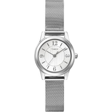 Timex Women's Meriden 21mm Watch – Silver-Tone Gold-Tone with Black ...