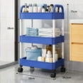 NSESSHome Clearance 3-Tier Rolling Storage Cart With Wheels- Plastic ...