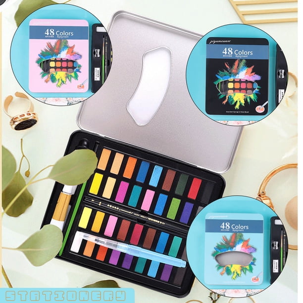 LSLJS Watercolor Paint Set Tap Water Brush Diy 36/48 Color High ...