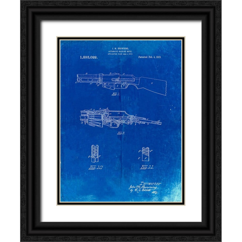 Borders, Cole 19x24 Black Ornate Wood Framed with Double Matting Museum ...