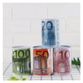 Creative Euro Dollar Metal Cylinder Piggy Bank Saving Money Box Home ...