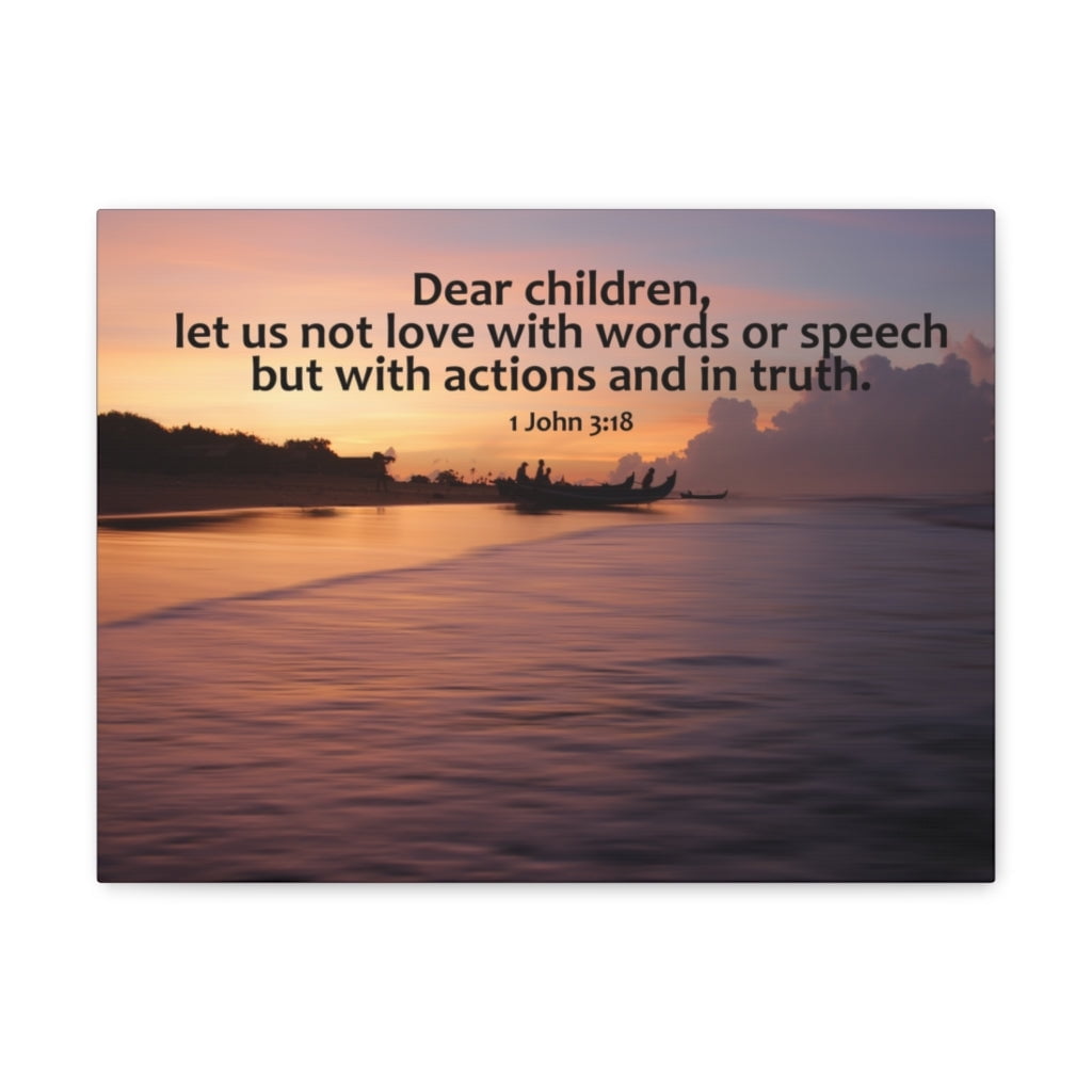 Scripture Walls Actions And In Truth 1 John 3:18 Bible Verse Canvas ...