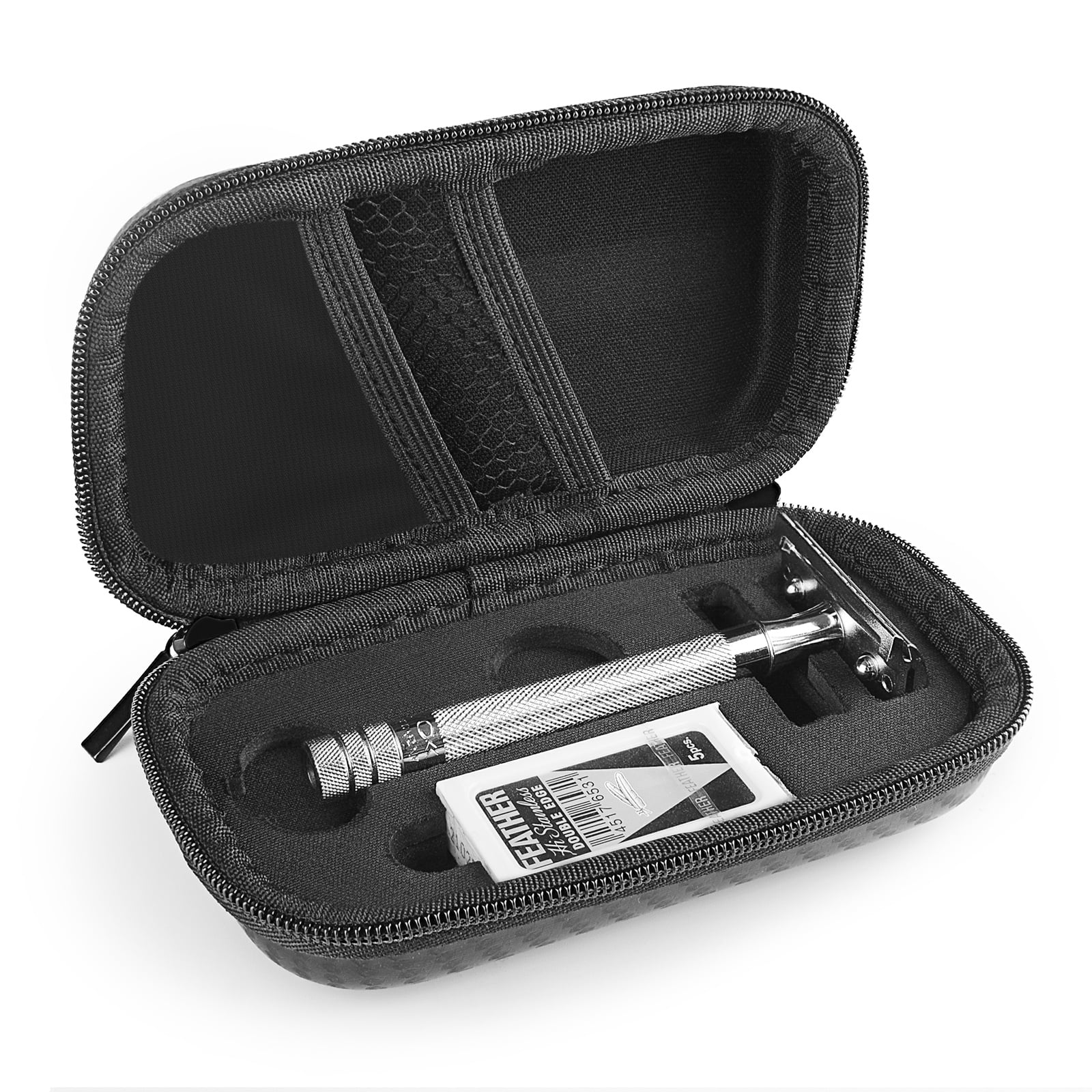 Linkidea Hard Shell Safety Razor Travel Case, Shaving Kit Storage Box ...