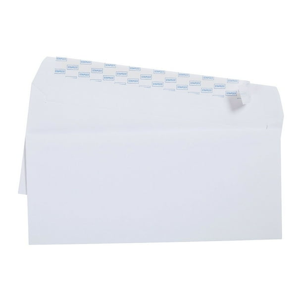 Staples Easy Close #10 Envelope 4-1/8" x 9-1/2" White 500/Box (381912 ...