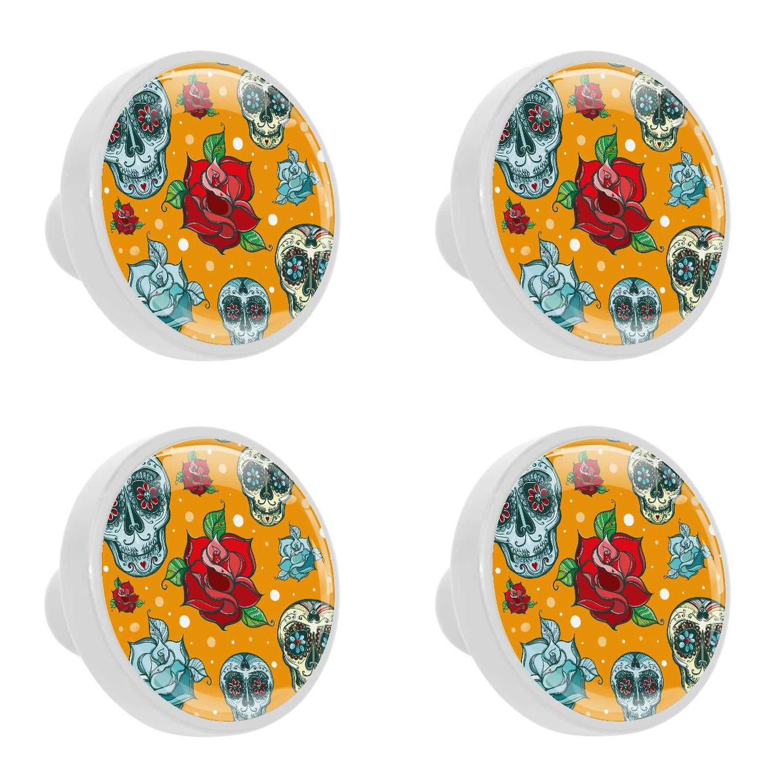 4 Pcs Skull Knobs for Kitchen Cabinet Cupboard Dresser Bookcase Drawer ...