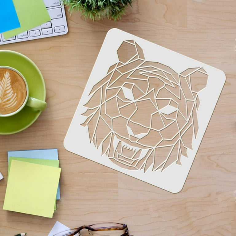 Leopard Head Stencil