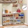 5 Tier Shoe Rack, Stackable Shoe Organizer for Closet, Large Vertical ...