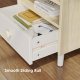 Arlopu Kids Night Stand with Drawer, 2-Tier Modern End Table, Nursery ...