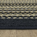 Mainstays Apollo Striped Indoor Polypropylene Area Rug, Navy, 19.5" x ...