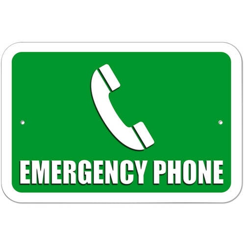Emergency Phone Sign - Walmart.com