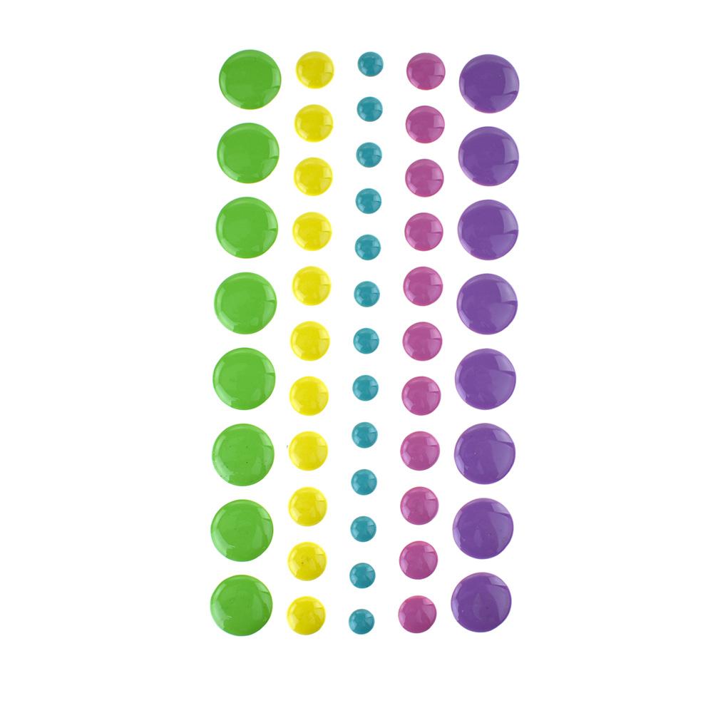 Adhesive Enamel Dot Stickers, 51-Piece, Pastel - Walmart.com