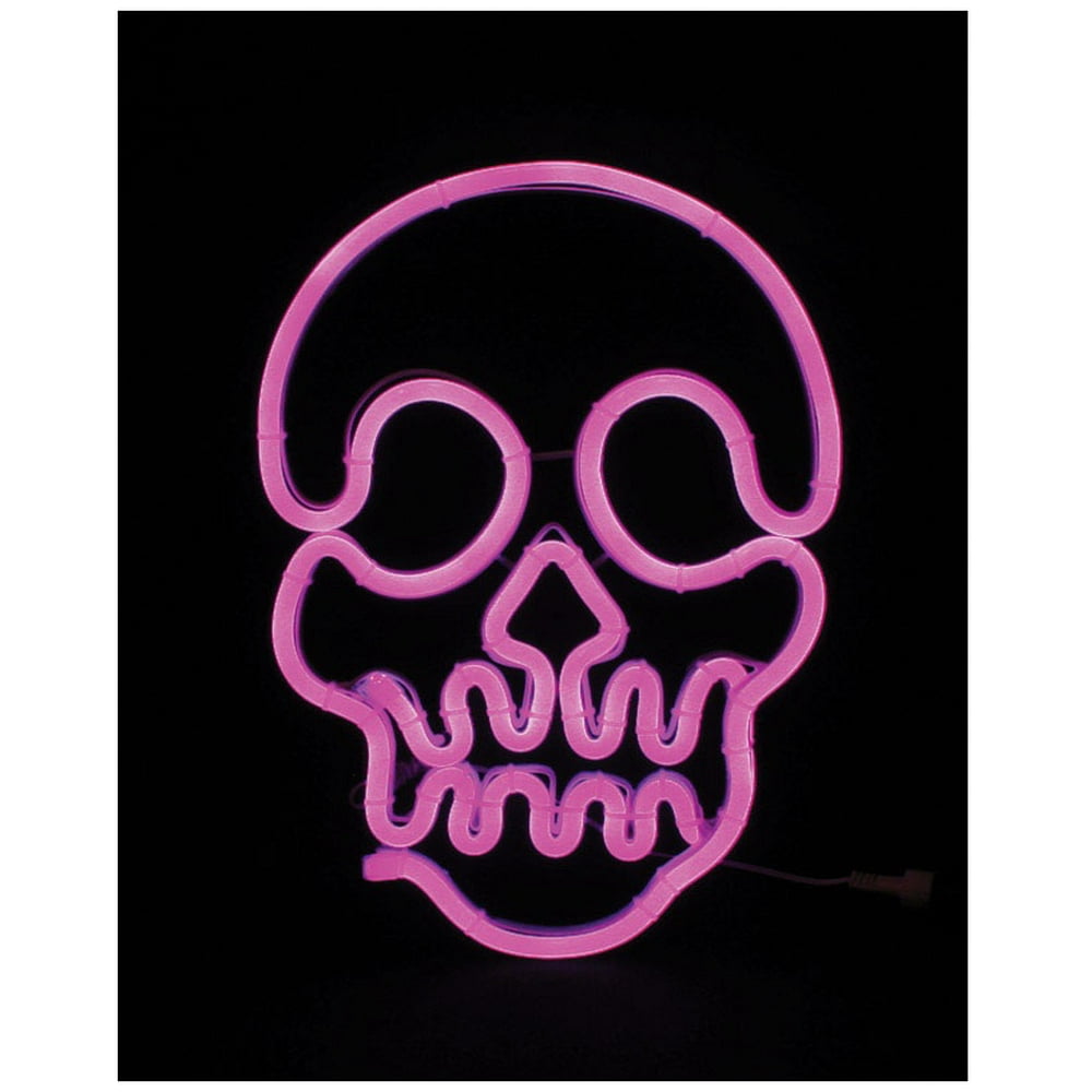 Celebrations 1TS04N14 Halloween Neon Skull, Purple, 14.5" x 10.5 ...