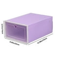 PPLoney Transparent Plastic Shoe Box Organizer - Stackable Storage ...