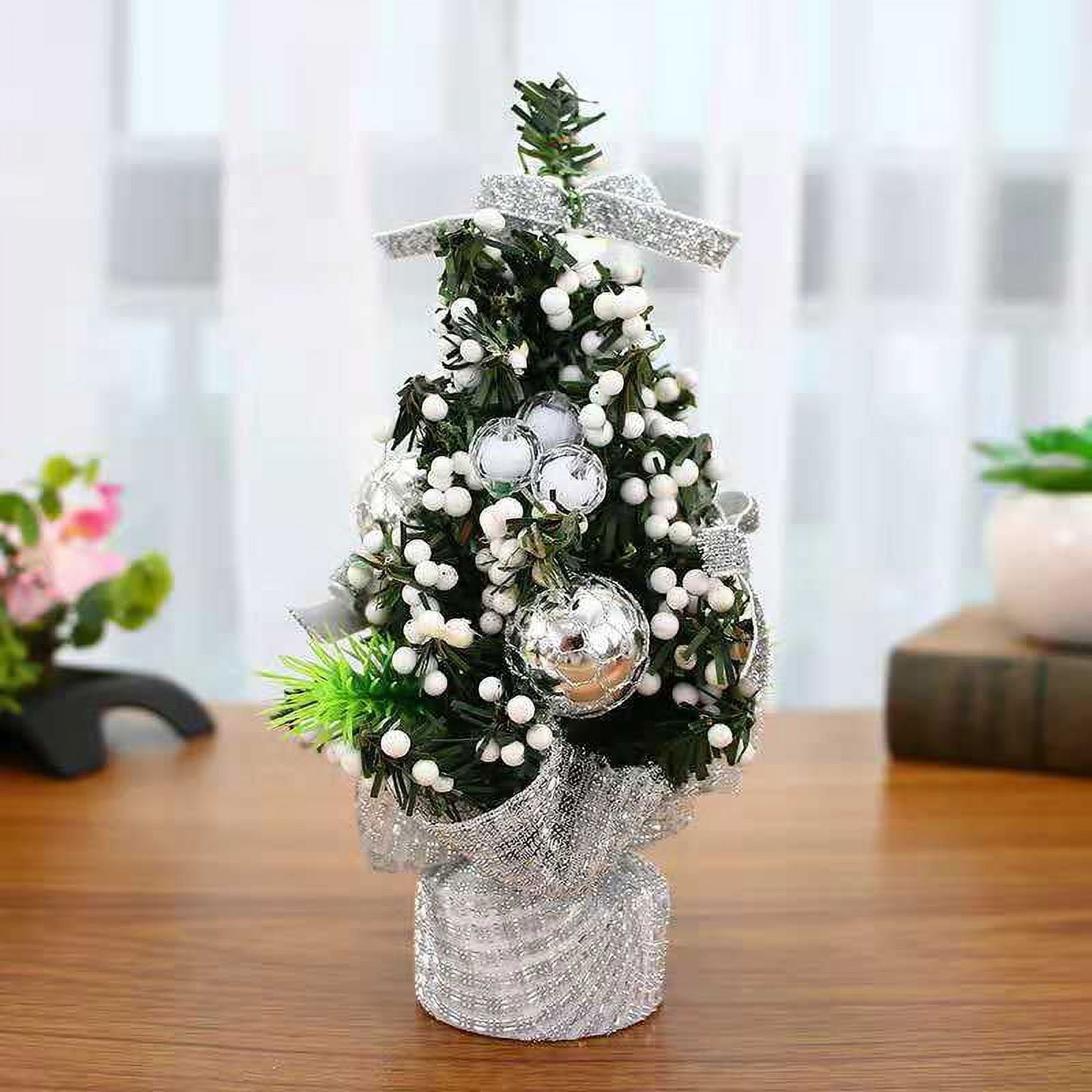 Click here for Lucoss 20cm Tall Mini Christmas Tree Ribbon Bow Ba... prices