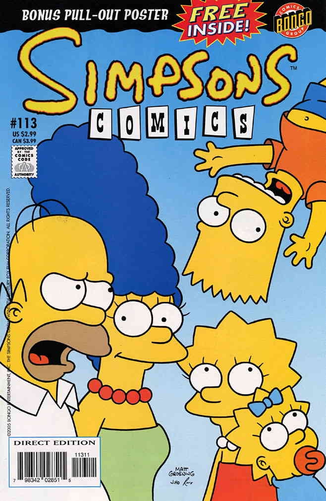 Simpsons Comics #113 (with poster) VF ; Bongo Comic Book - Walmart.com
