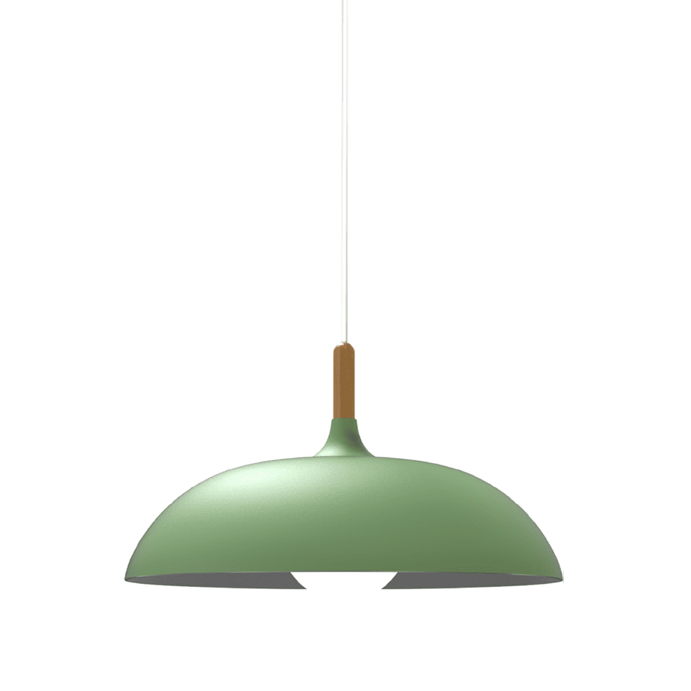 Lampara De Techo Colgante Macaron Retro Con Madera 35 Cm de Diámetro ...