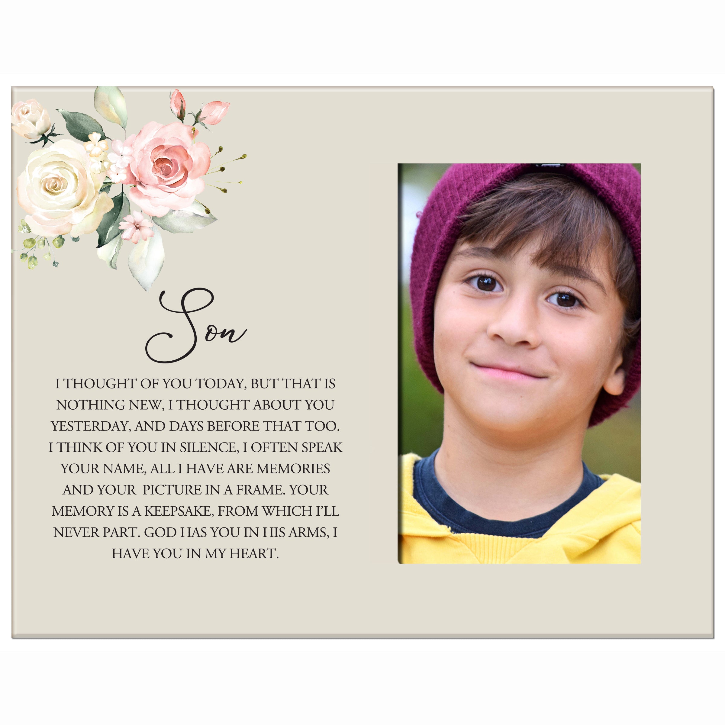 LifeSong Milestones Memorial Picture Frame for Sympathy Gifts - Son I ...